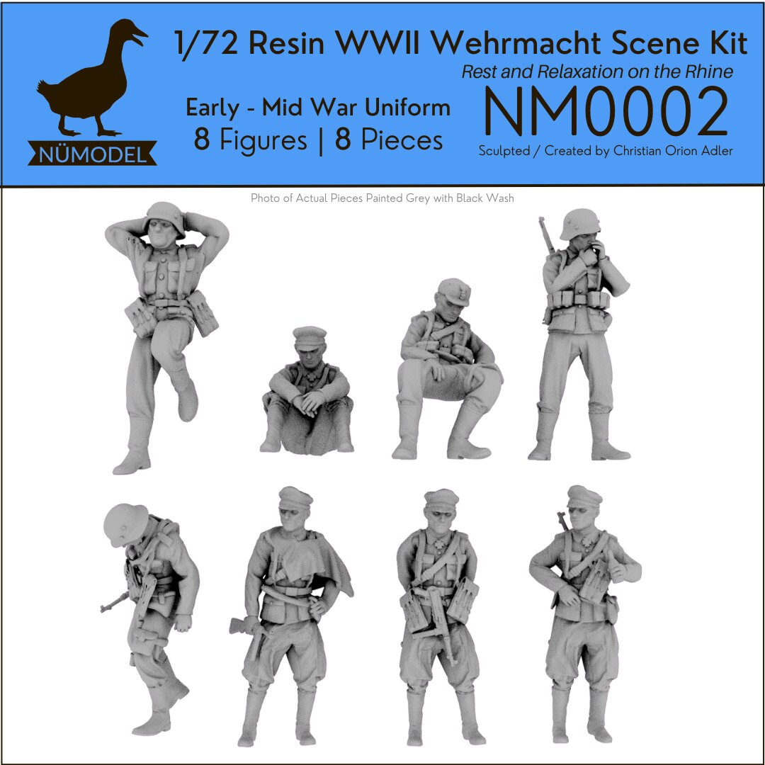 NUMODEL NM0002 | 1/72 Resin WWII Wehrmacht Scene Kit "r&r on the Rhine ...