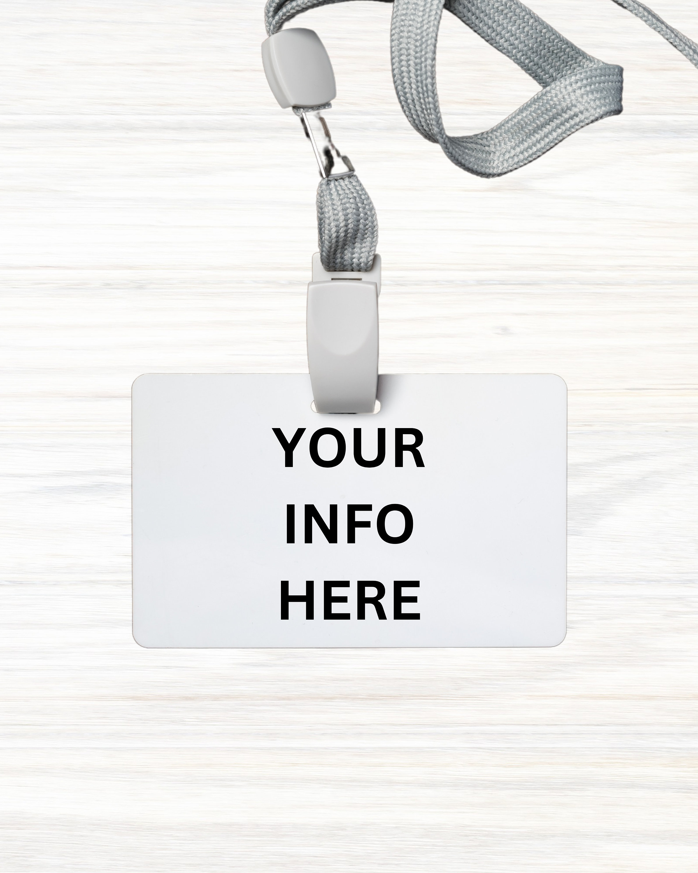 Custom Photo ID Badge: Full Color PVC Plastic Card - Etsy