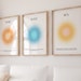 Positive Aura Posters Set of 3, Spiritual Poster, Grainy Gradient ...