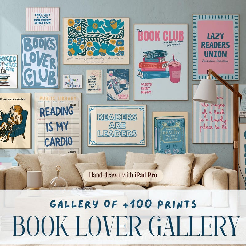 Funny Book Club Posters - Etsy