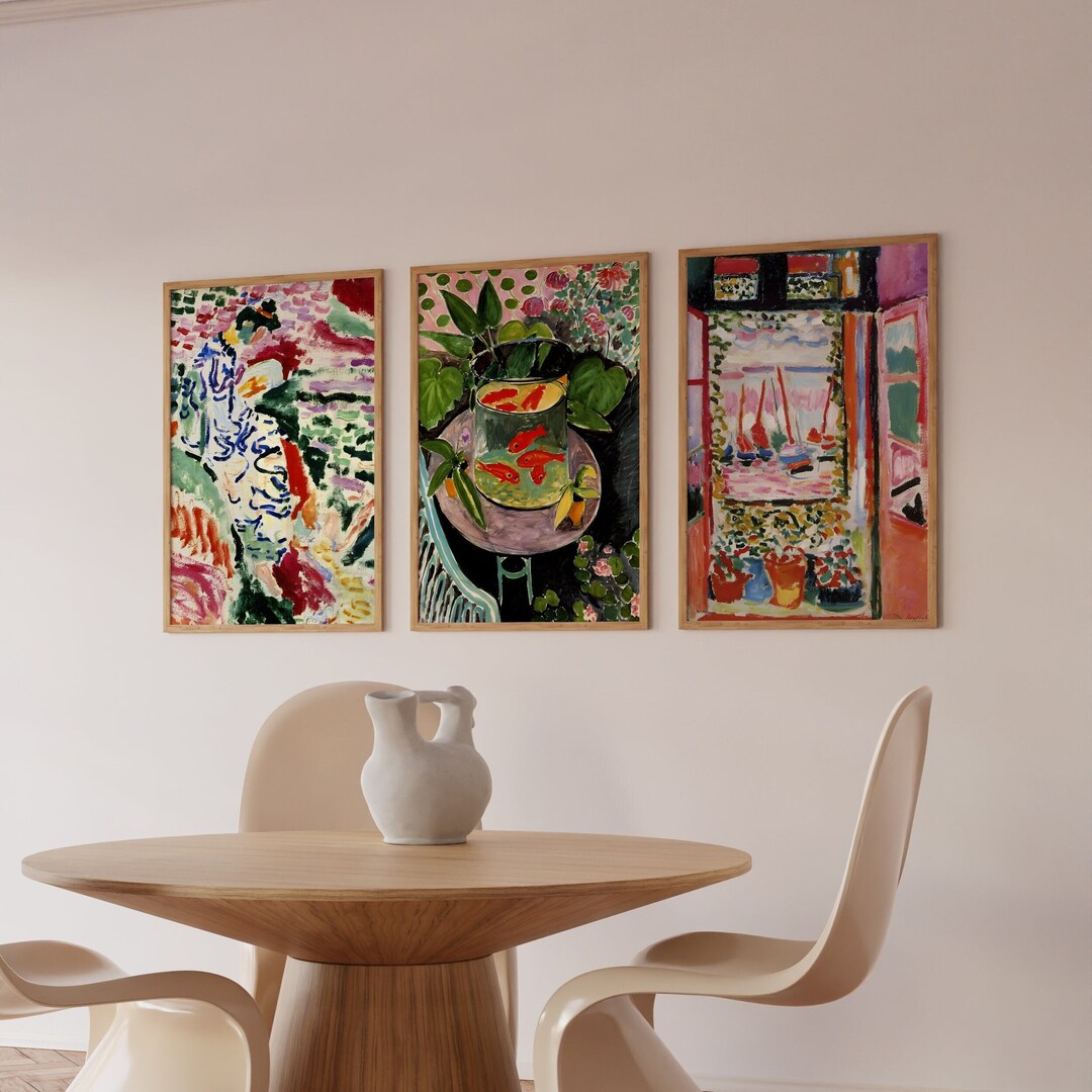 Matisse Print Set of 3, Matisse Wall Art, Landscape Art, Exhibition Art ...