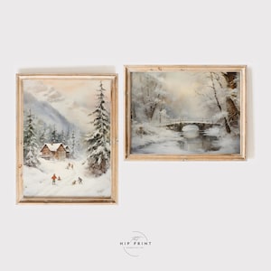 Winter Gallery Wall Art Set of 10 Prints | Christmas Wall Decor ...