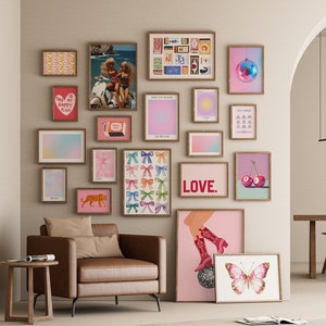 MEGA BUNDLE of 2000+ Trendy Gallery Wall Set, Aura Wall Art, Preppy ...