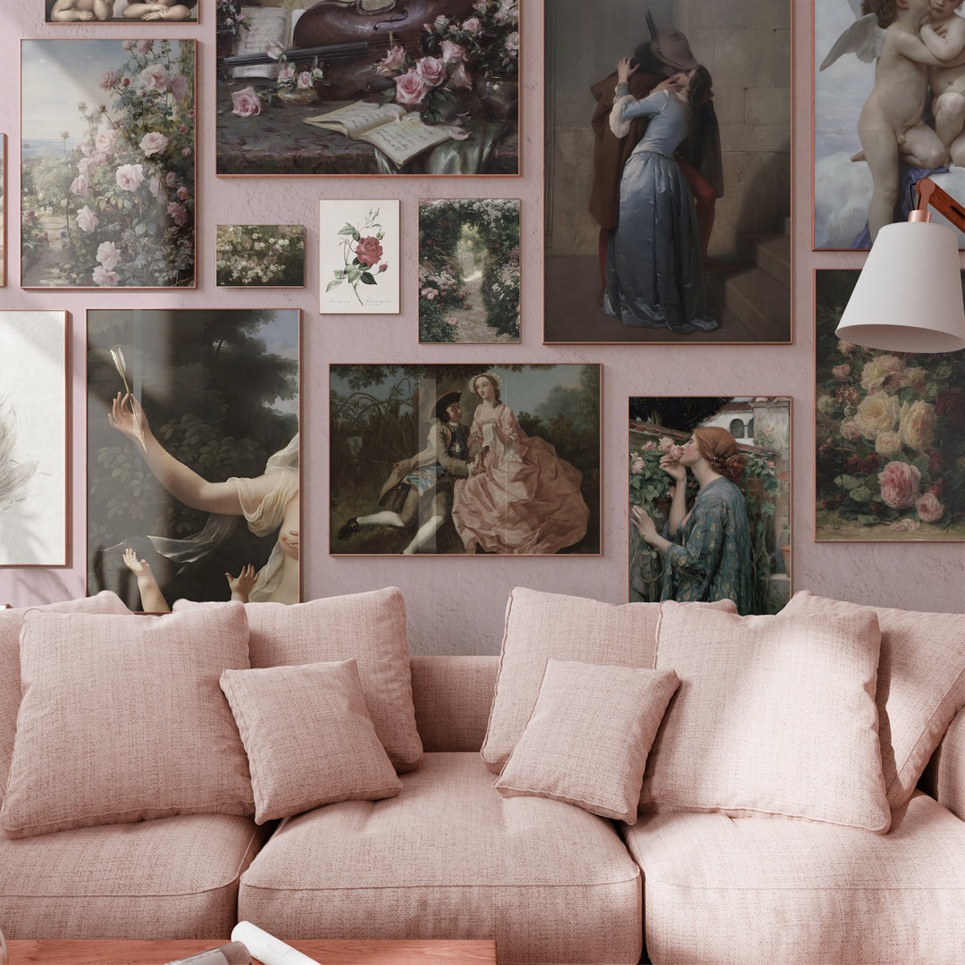 Vintage Valentines Gallery Wall Set of 18, Valentines Poster, Vintage ...