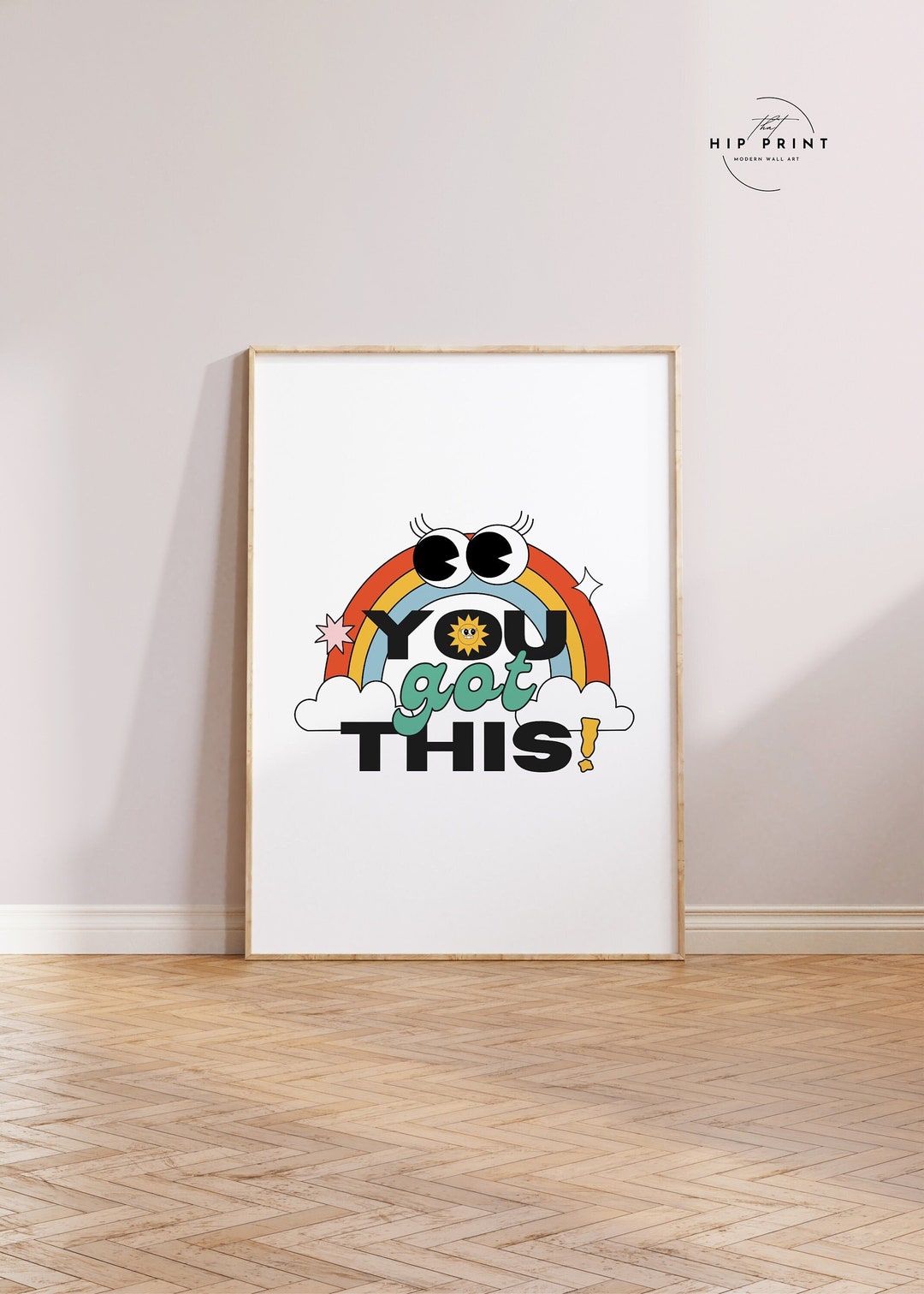 Retro Groovy Print Vintage Retro Wall Art 70s Style Poster Trendy Print ...