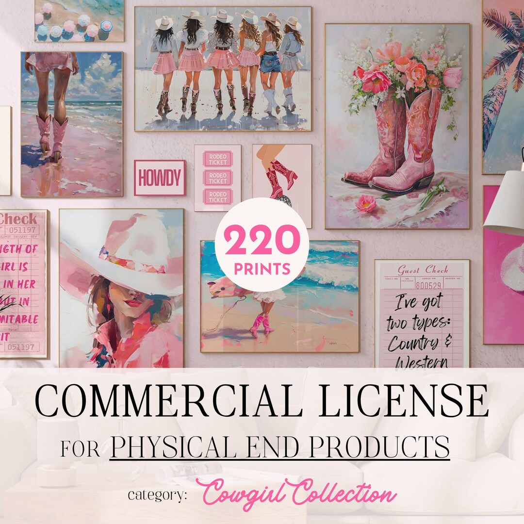 License for Set of 220 Wall Art Bundle, Poster Set License, Only ...