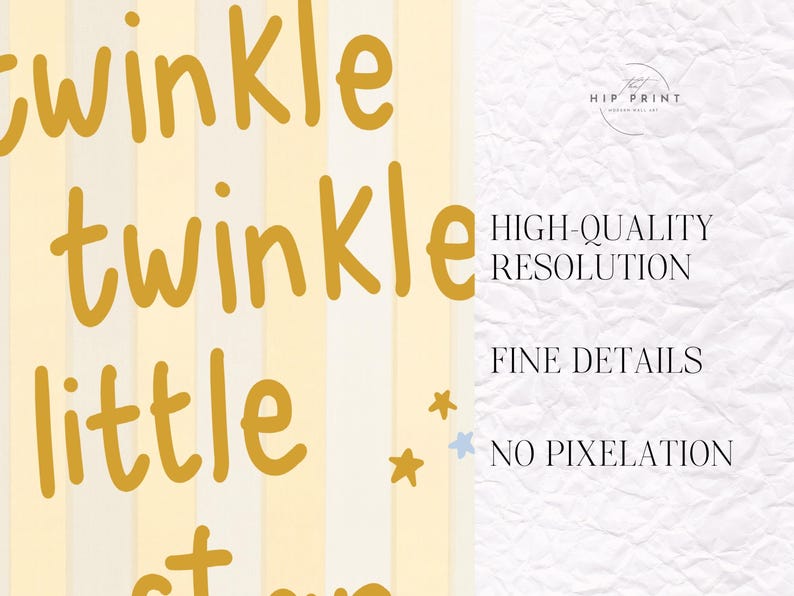 Twinkle Star Nursery Print, Kids Room Decor (digital Download) - Etsy