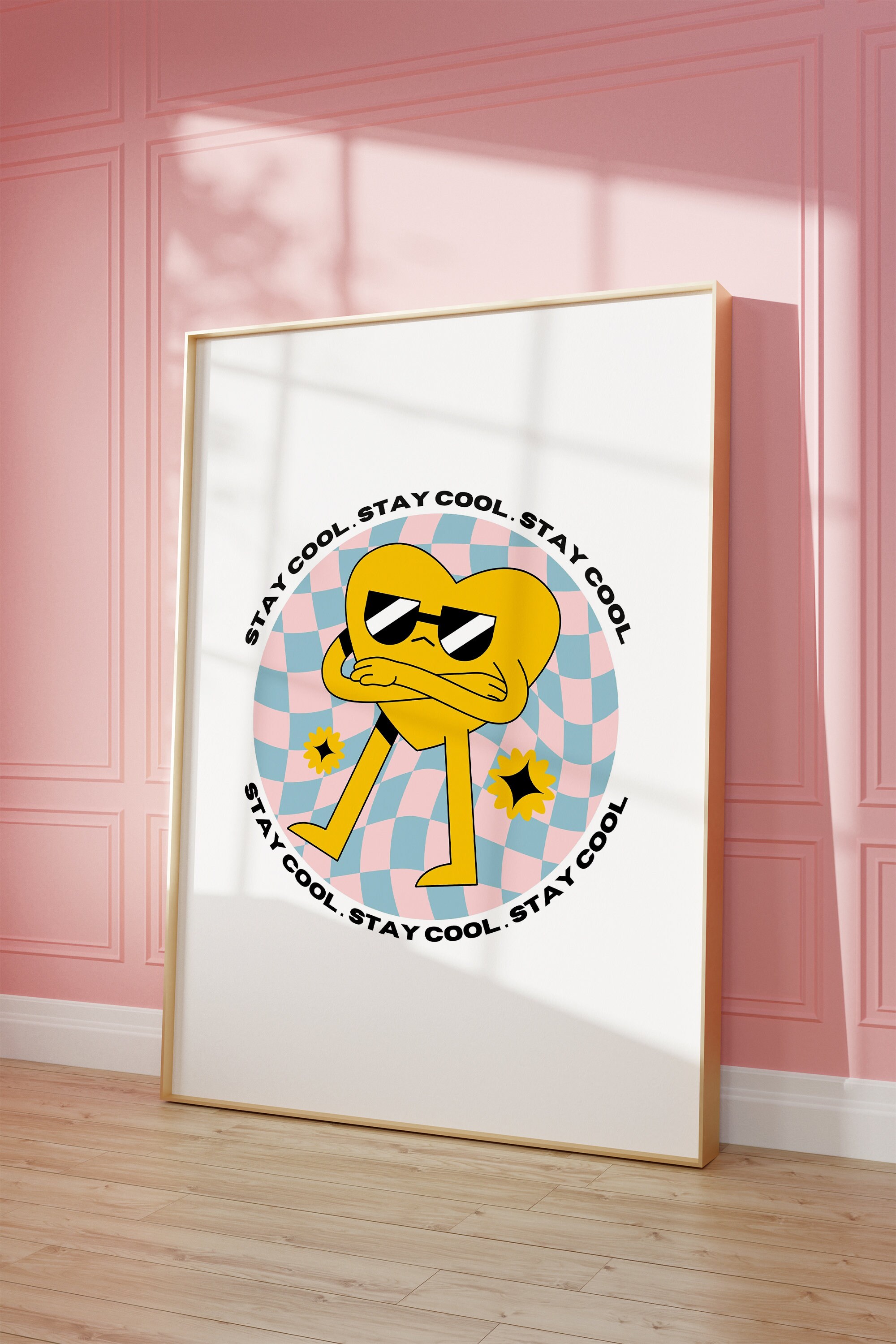 Retro Groovy Print Vintage Retro Wall Art 70s Style Poster Trendy Print ...