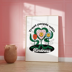 Retro Groovy Print Vintage Retro Wall Art 70s Style Poster Trendy Print ...