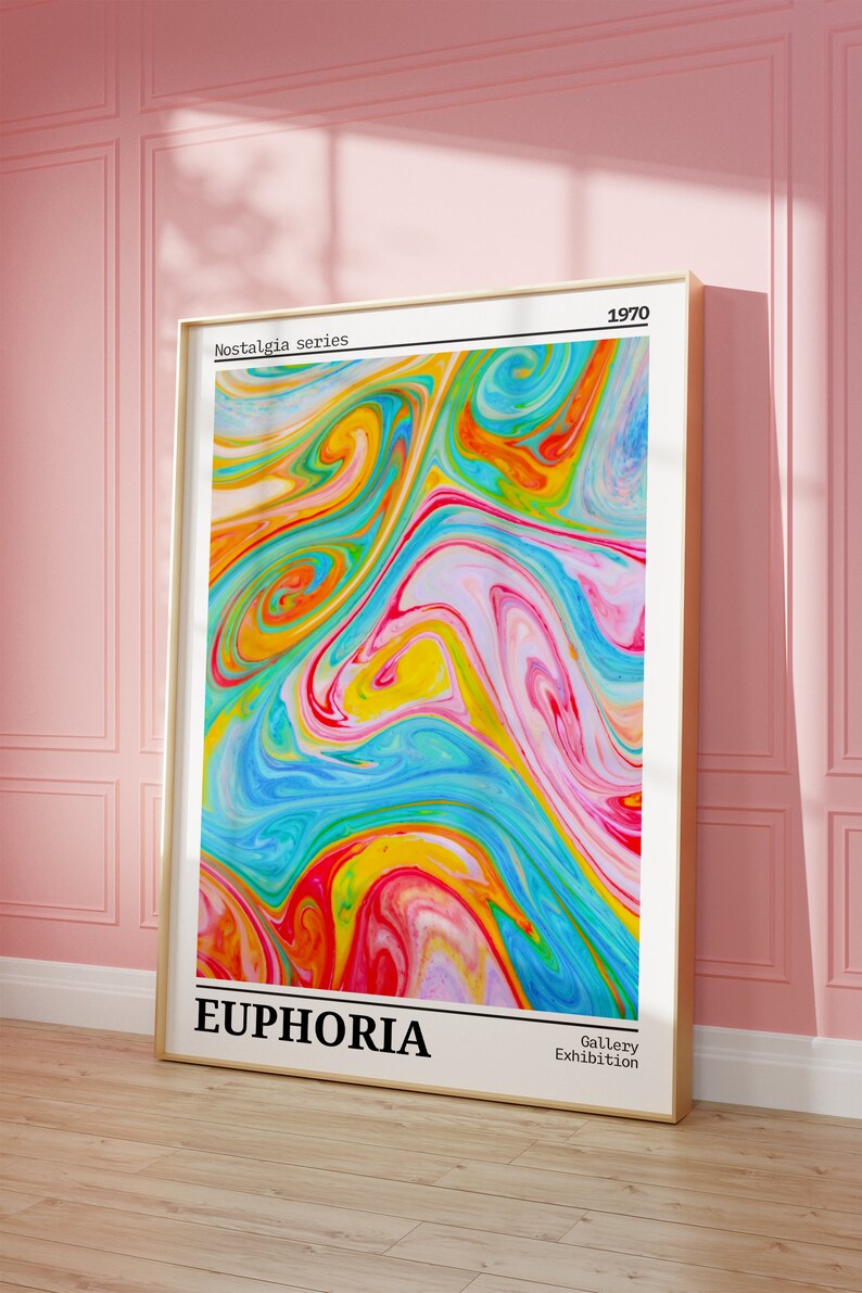 Euphoria Aura Poster Retro Gradient Poster Affirmation - Etsy