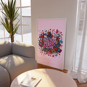 Retro Groovy Print Vintage Retro Wall Art 70s Style Poster Trendy Print ...