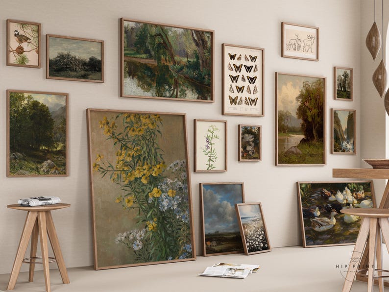 Vintage Gallery Wall Art Set, Eclectic MEGA Bundle (digital Download ...