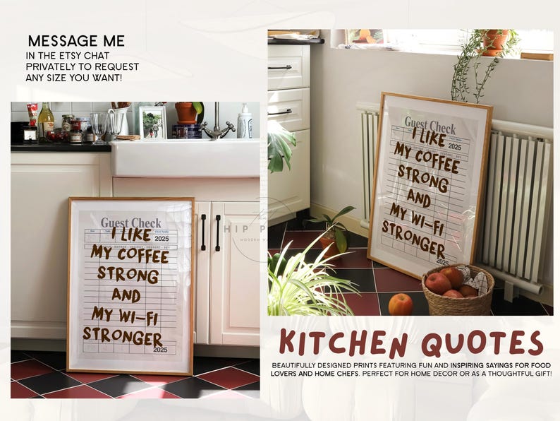 Funny Coffee Quote Print, Vintage Kitchen Wall Art (digital Download ...