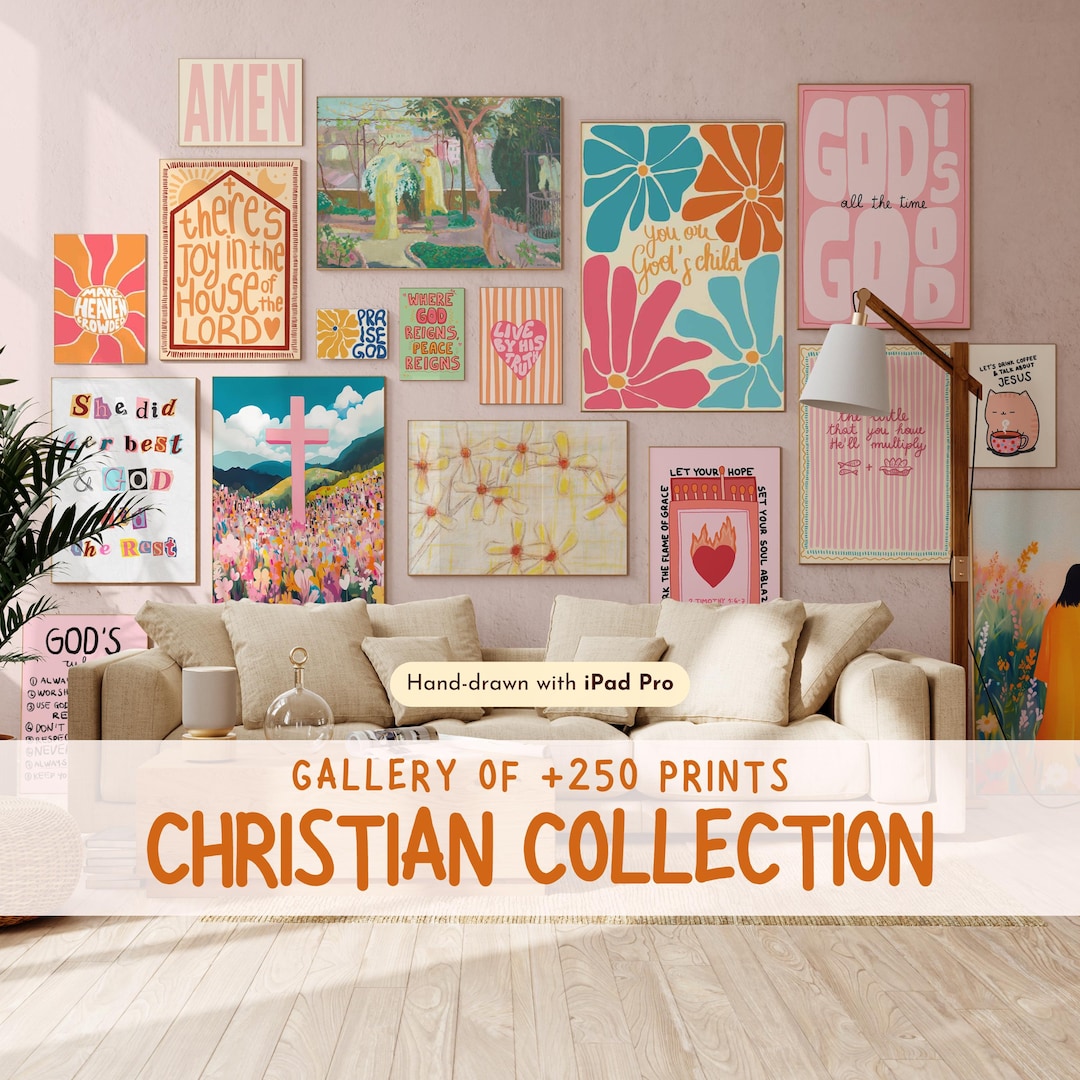 Christian Wall Art Bundle of 250, Bible Verse Prints, Faith Quote Decor ...