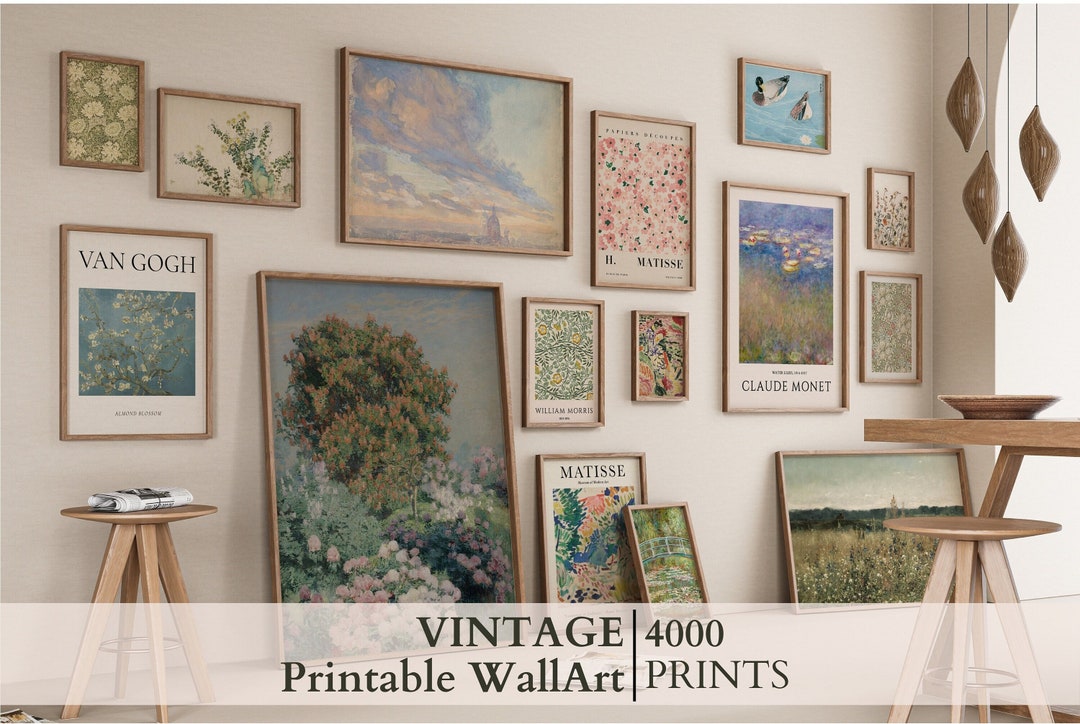 Wall Art Set With 4000 Galleries, MEGA BUNDLE MIX, Vintage Wall Art ...