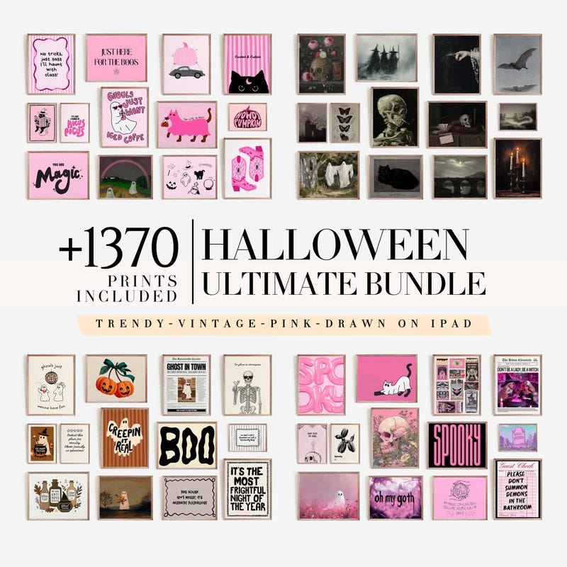 Cute Halloween Poster - Etsy