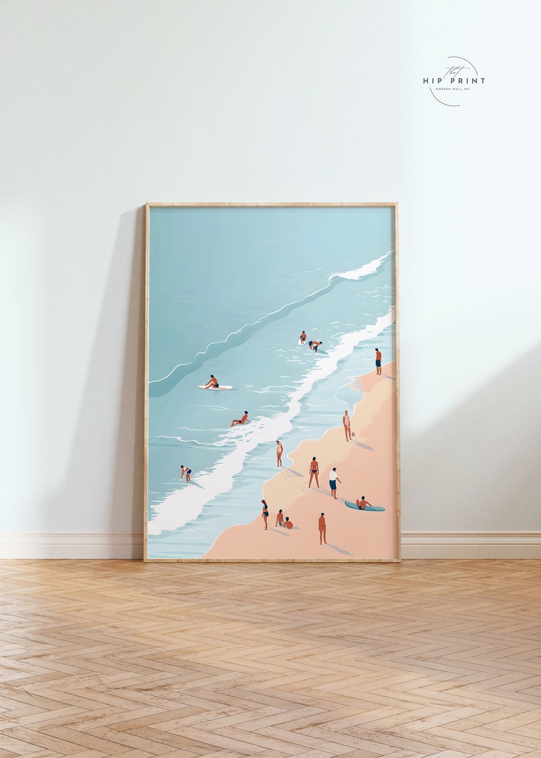 Large Beach Print, Painting Wall Art Beach Decor, Digital Download ...