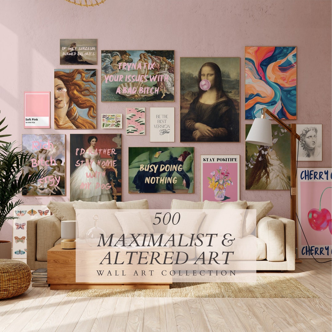 MEGA BUNDLE of Maximalist Gallery Wall Set and Altered Art, Eclectic ...