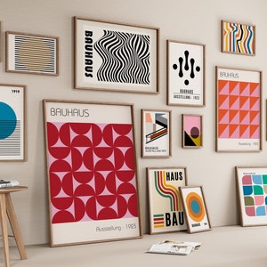 Bauhaus Poster MEGA Bundle, Mid-century Modern, Abstract Geometric ...