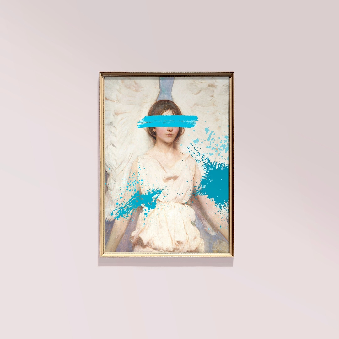 Altered Painting, Altered Vintage Painting, Portrait Painting Detail ...