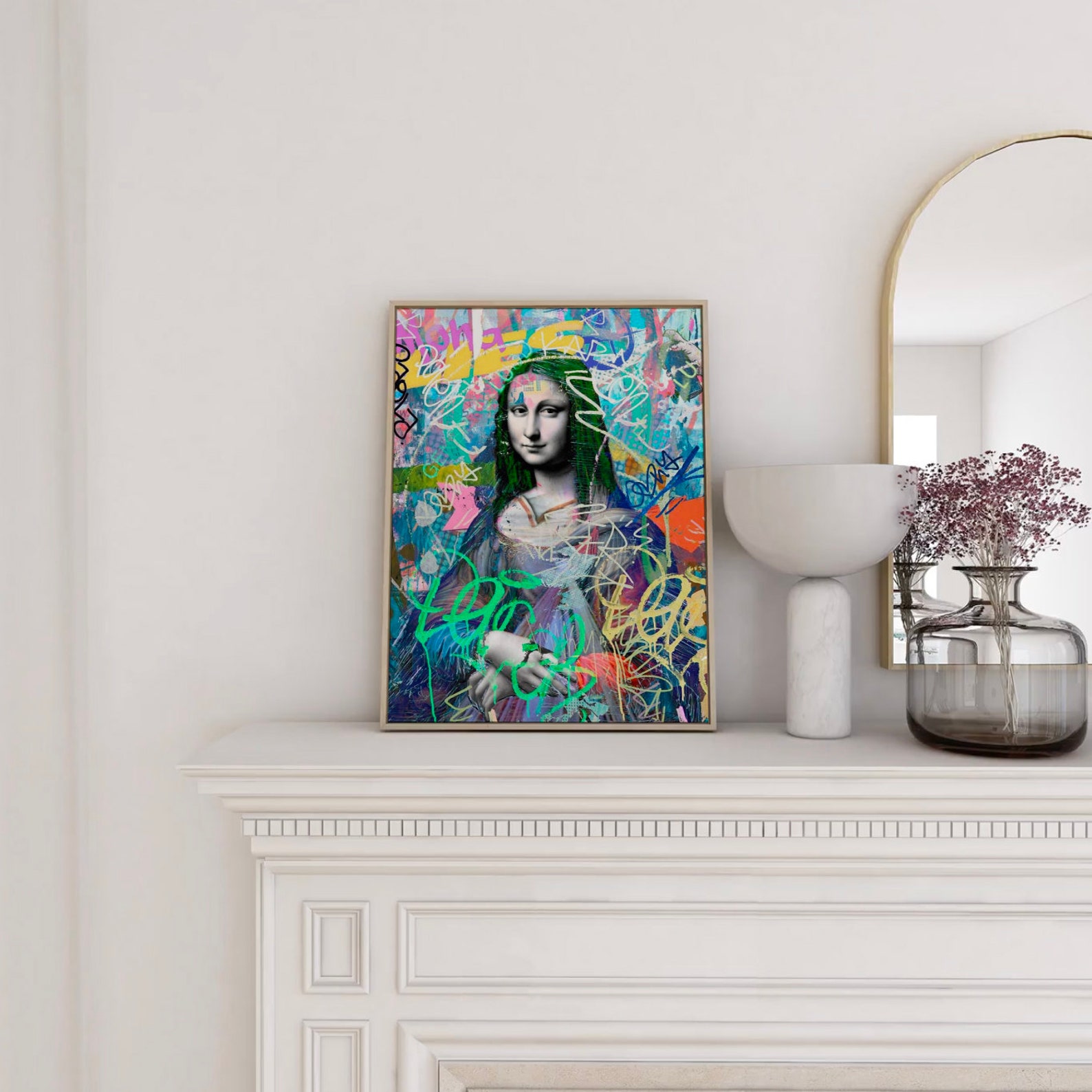 Gioconda, Mona Lisa, Framed Print,altered Vintage ,portrait Painting ...