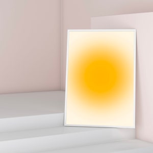 Yellow Grainy Gradient Affirmation Poster Instant Download - Etsy