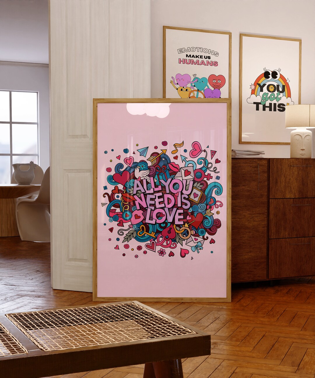 Retro Groovy Print Vintage Retro Wall Art 70s Style Poster Trendy Print ...