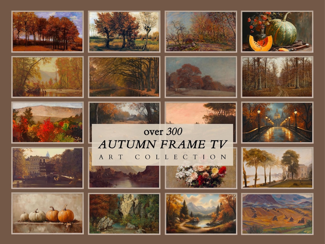 300+ Fall TV Frame Art, Autumn Landscape Collection (digital Download ...