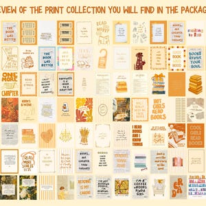 Book Lover Wall Art Bundle, Aesthetic Bookish Gallery, Cozy Reading Decor Set, Printable Book ...