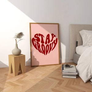 Retro Groovy Print Vintage Retro Wall Art 70s Style Poster Trendy Print ...