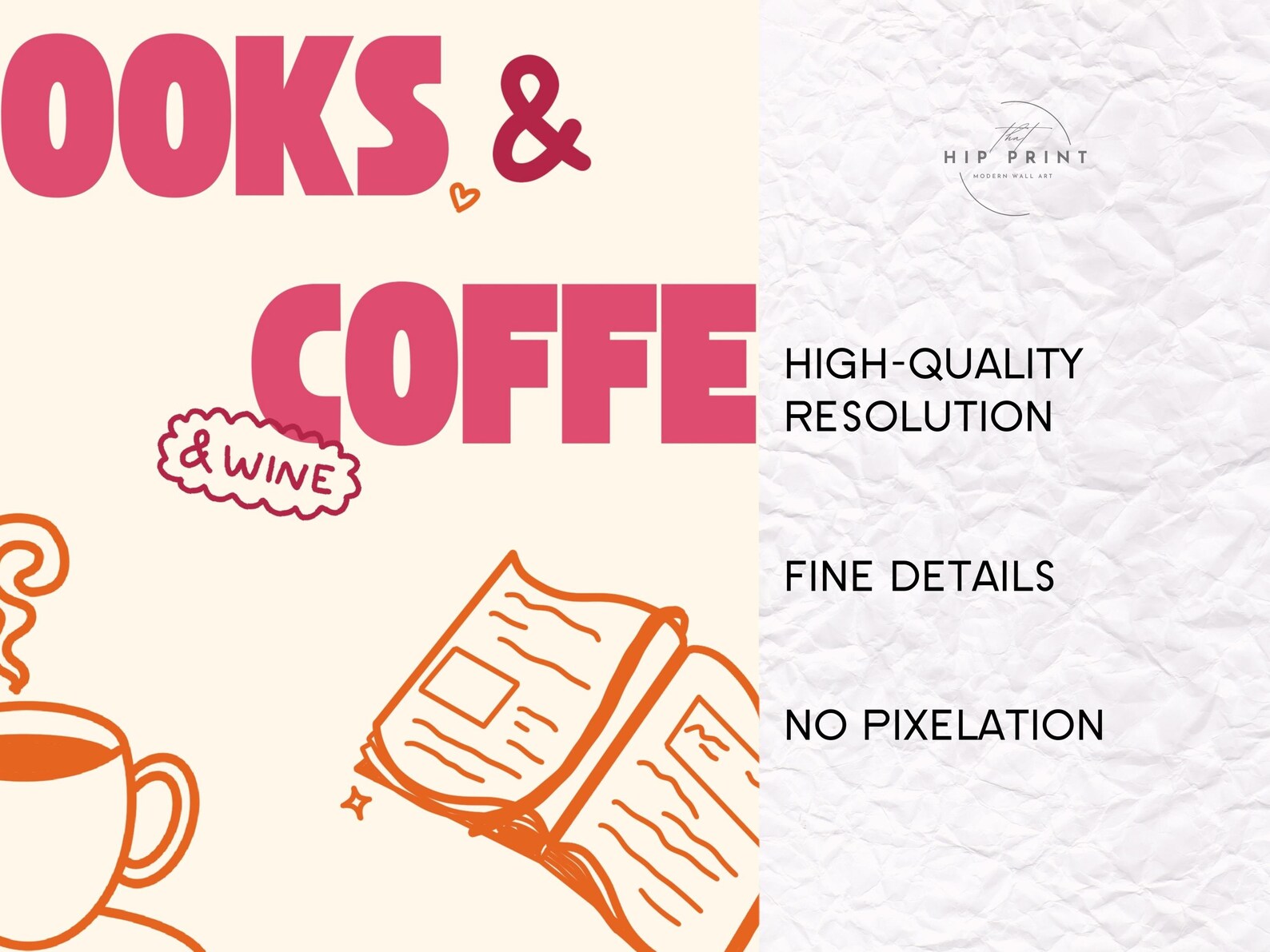 Books & Coffee Please Print, Literary Quote Poster (digital Download ...
