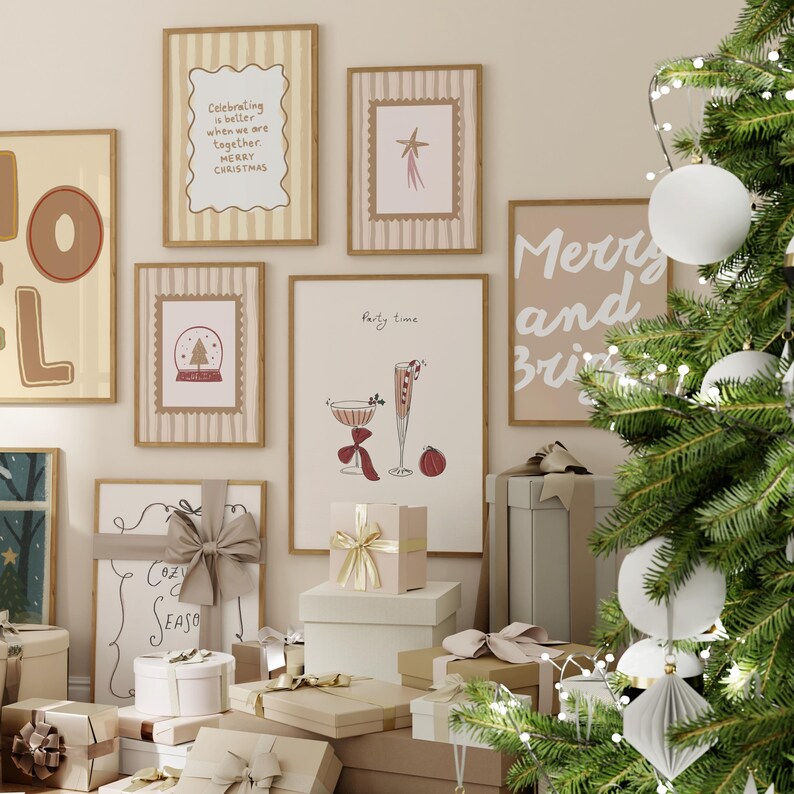 Christmas Wall Art Bundle 120 Prints, Holiday Printable Poster Set ...