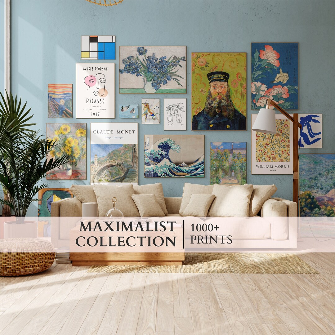 Eclectic Gallery Wall Art Set, Vintage & Maximalist Prints (digital ...