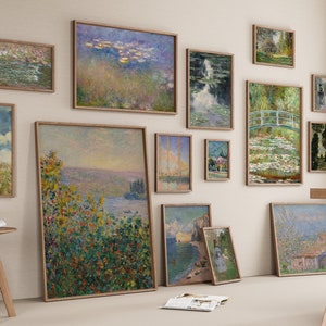 Set of 200 + Digital Prints by Claude Monet, Vintage Oil Paintings ...