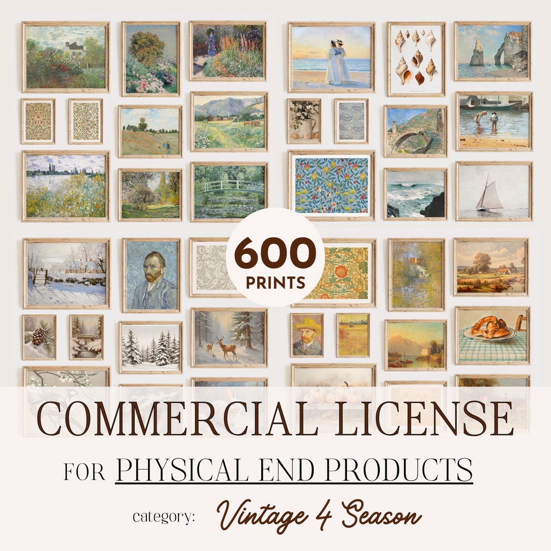 Commercial License for Set of 600 Wall Art Bundle, Poster Set License ...