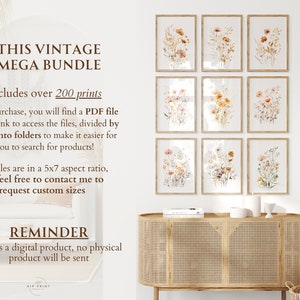 MEGA BUNDLE of Watercolor Flowers Prints,watercolor Flowers, Botanical ...