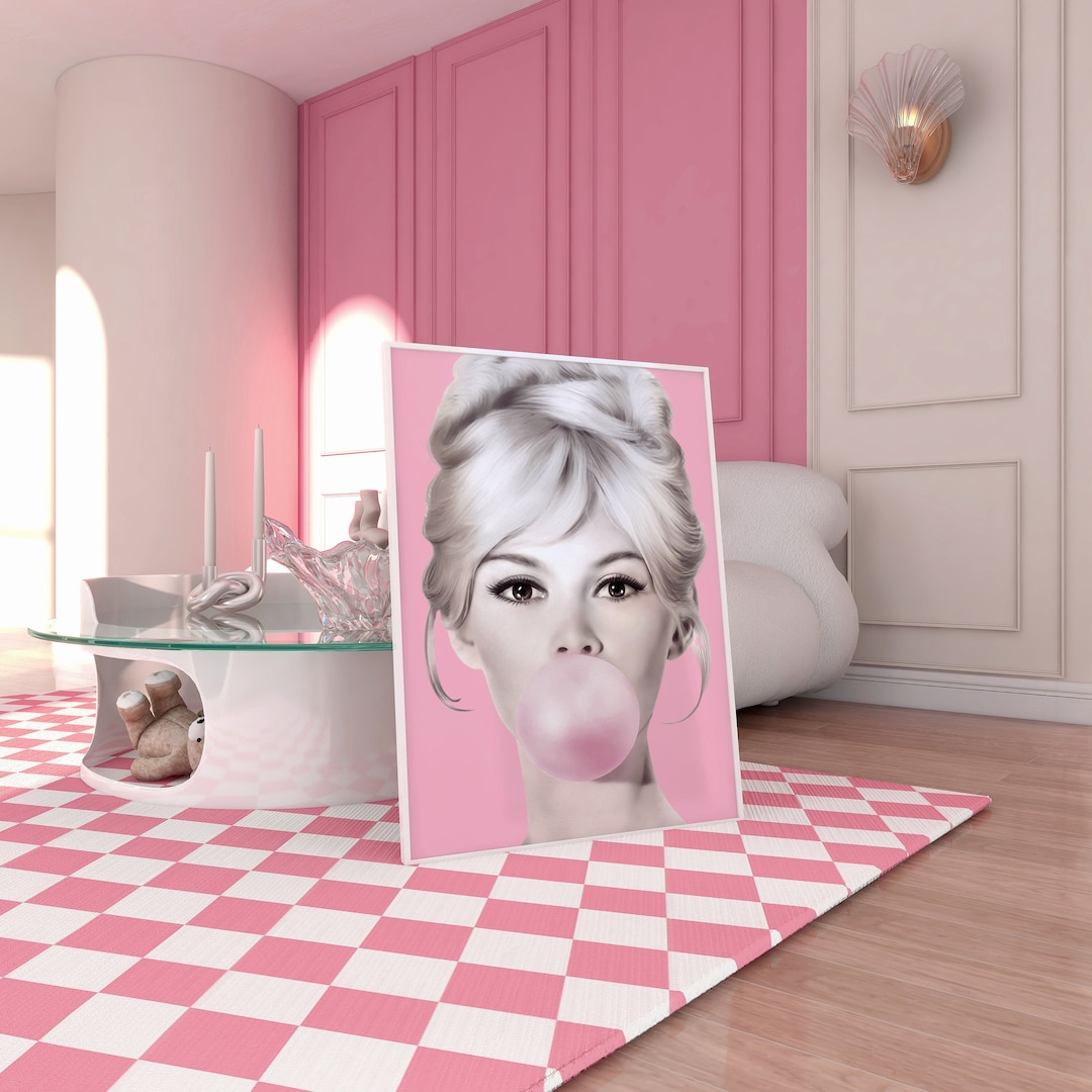Brigitte Bardot Bubble Gum ,fashion Art Print INSTANT DOWNLOAD, Pop Art Print, Download Digitale ...