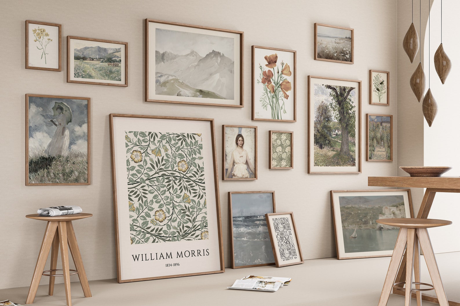 Bundle of 460+ Neutral Vintage Summer Prints , Neutral Gallery Wall Art ...