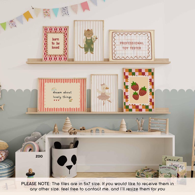 Colorful Nursery Bundle, +120 Printable Baby Room Decor, Toddler ...