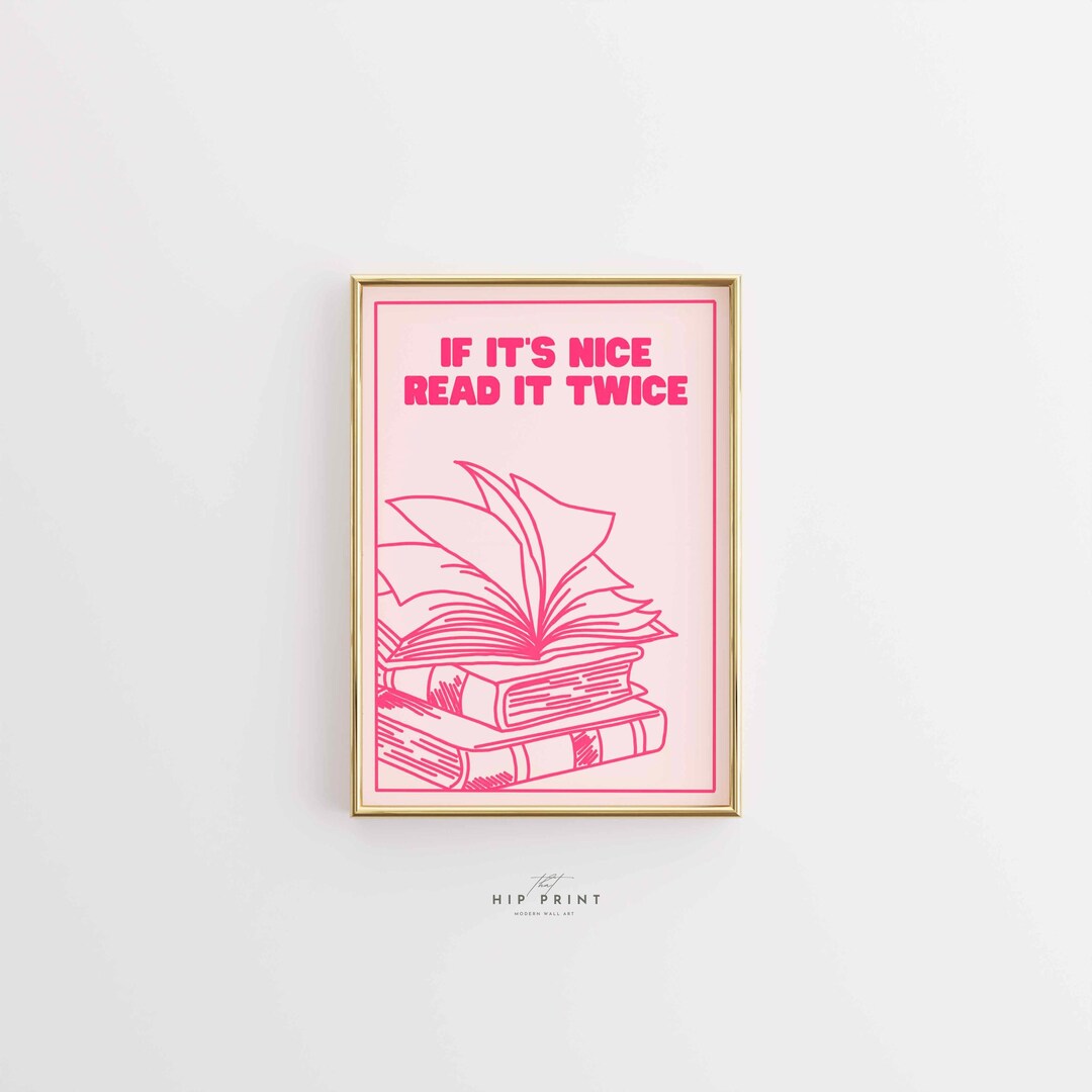 Pastel Pink Book Print, Aesthetic Reading Quote (digital Download) - Etsy