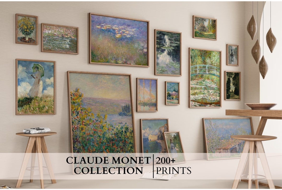 Set of 200 Digital Prints by Claude Monet, Vintage Oil Paintings, Monet ...