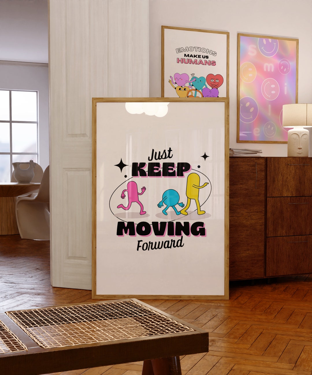 Retro Groovy Print Vintage Retro Wall Art 70s Style Poster Trendy Print ...