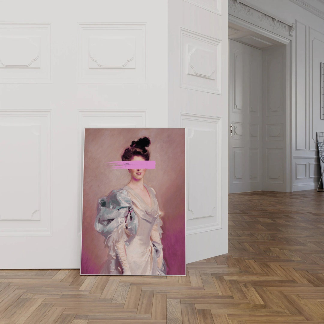 Altered Painting Altered Vintage Painting Portrait Painting - Etsy