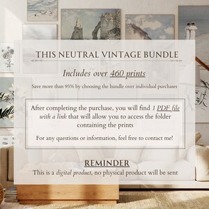 Bundle of 460+ Neutral Vintage Summer Prints , Neutral Gallery Wall Art ...