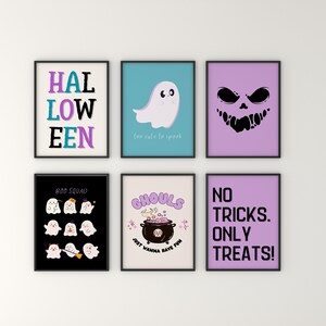 Set of 6 Halloween Collection, Halloween Prints, Trendy Halloween Wall ...