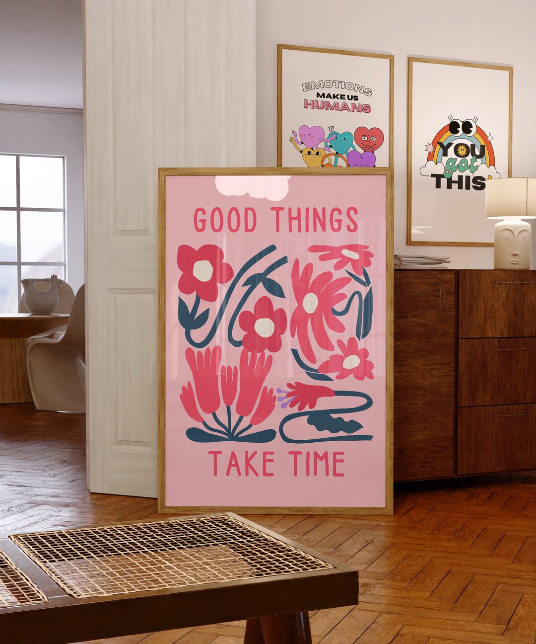 Retro Groovy Print Vintage Retro Wall Art 70s Style Poster Trendy Print ...