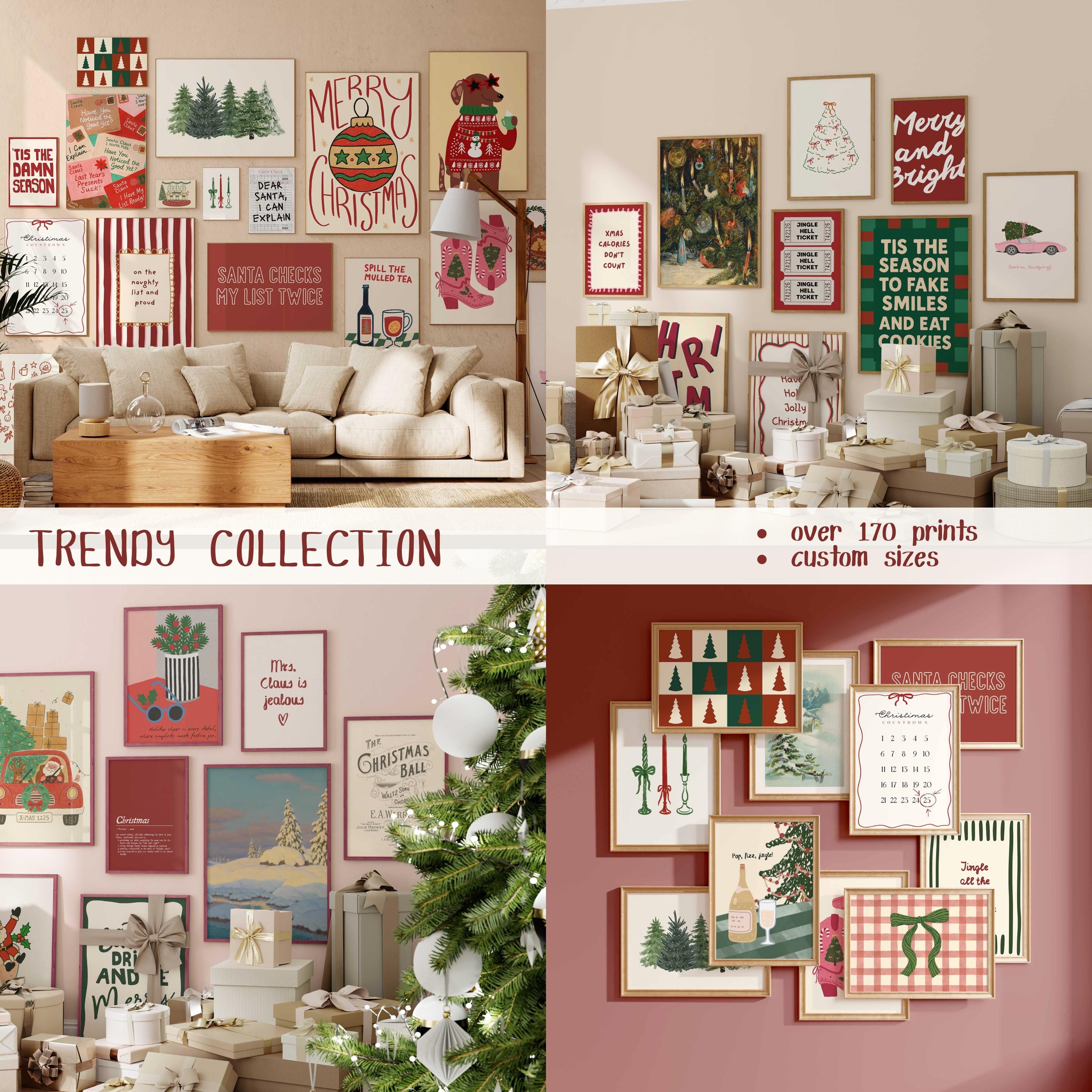 Christmas Wall Art Mega Bundle 590 Prints, Holiday Printable Poster ...