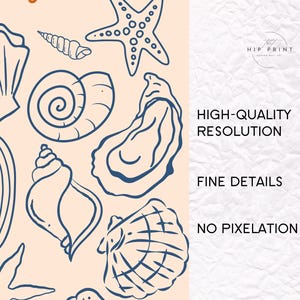 Tropical Wall Art Set of 6, Preppy Beach Poster Pack, Vitamin Sea ...