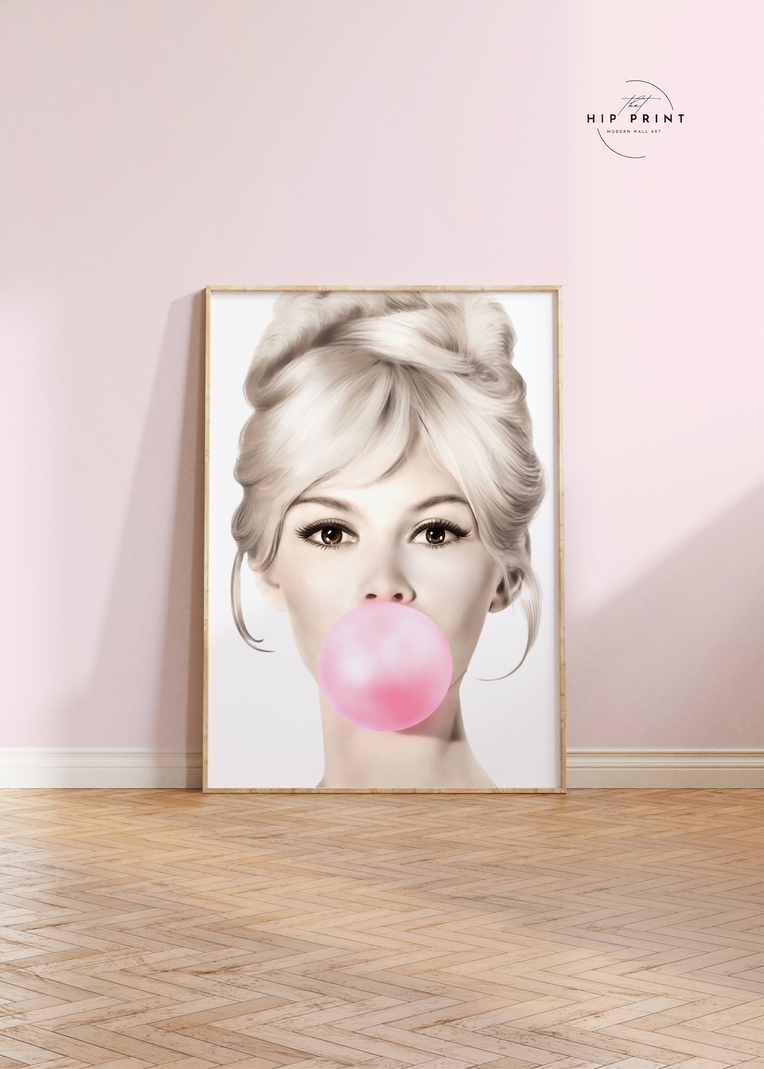 Brigitte Bardot Bubble Gum ,fashion Art Print INSTANT DOWNLOAD, Pop Art Print, Digital Download ...