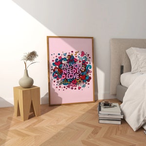 Retro Groovy Print Vintage Retro Wall Art 70s Style Poster Trendy Print ...